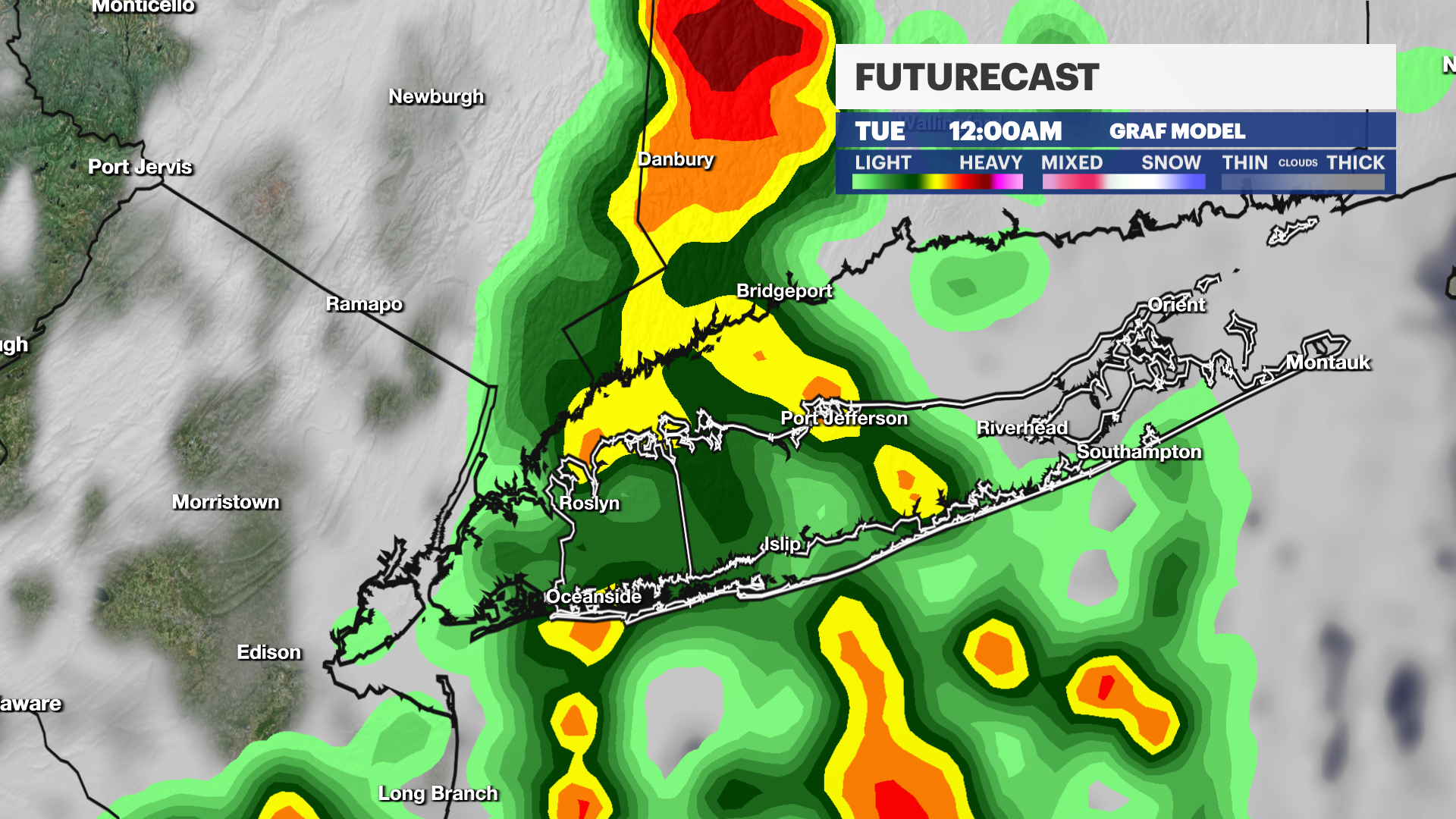 WEATHER TO WATCH: Spotty showers, thunderstorms on Long Island through Tuesday