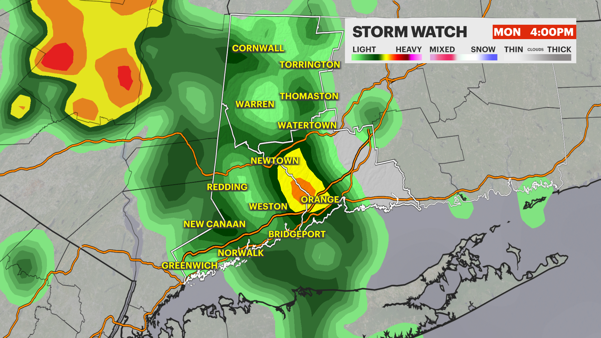 STORM WATCH: Mix of sun and clouds Sunday in Connecticut; rain and ...