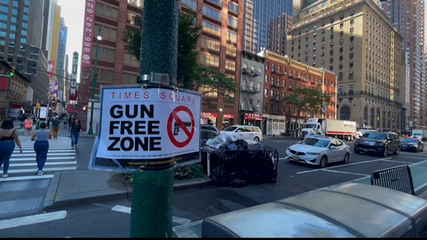 NYC officials set up boundaries for gun-free zone in Times Square