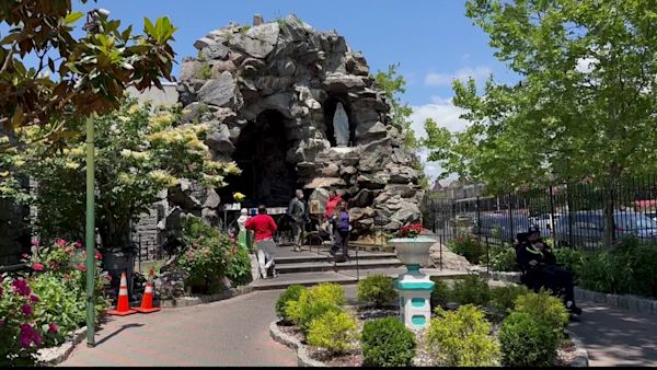 Visit the famous grotto at St. Lucy's Church in the Bronx