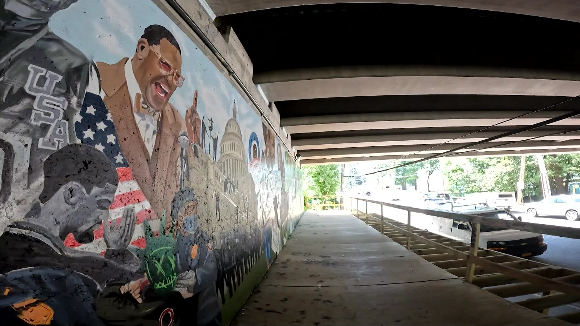 Artists defend Farrakhan image in Greenburgh’s Black Lives Matter mural