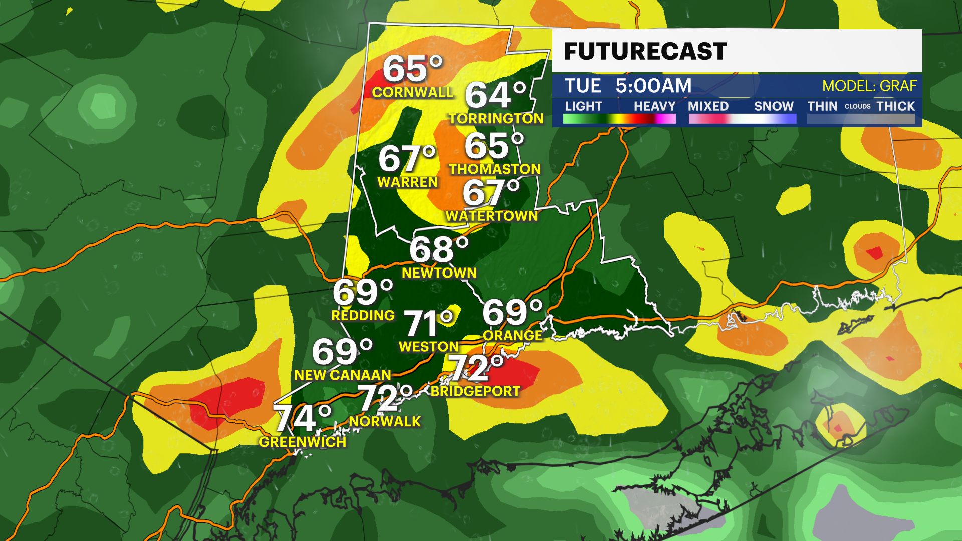 Overnight rain brings chance of localized flooding; rain continues Tuesday