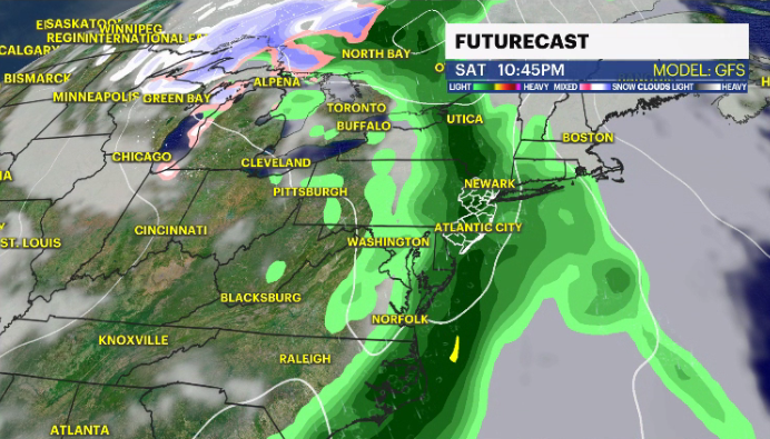 Mostly sunny today with highs approaching 70; tracking potential ...