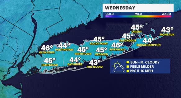 Icy coating possible before a warmer Wednesday