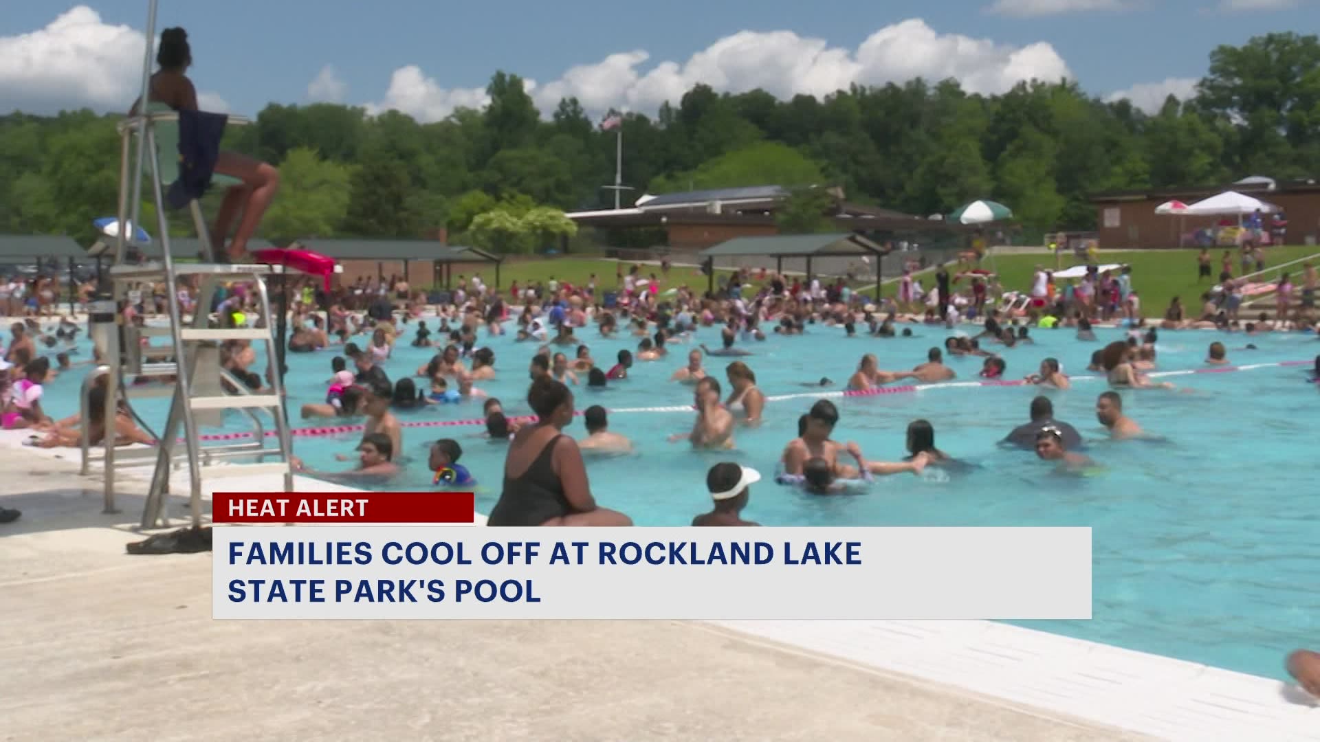 Thousands beat the heat at Rockland pool as heat wears on