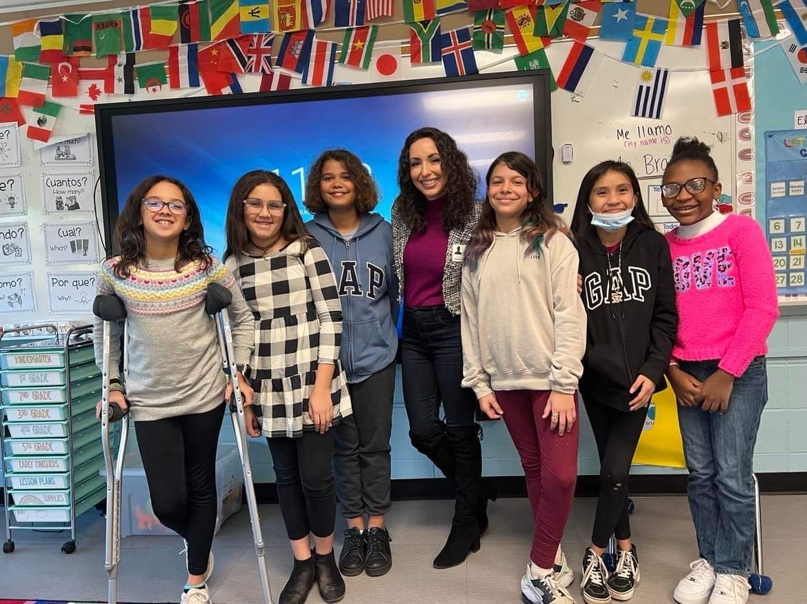 News 12’s Blaise Gomez talks to Newburgh kids for career day