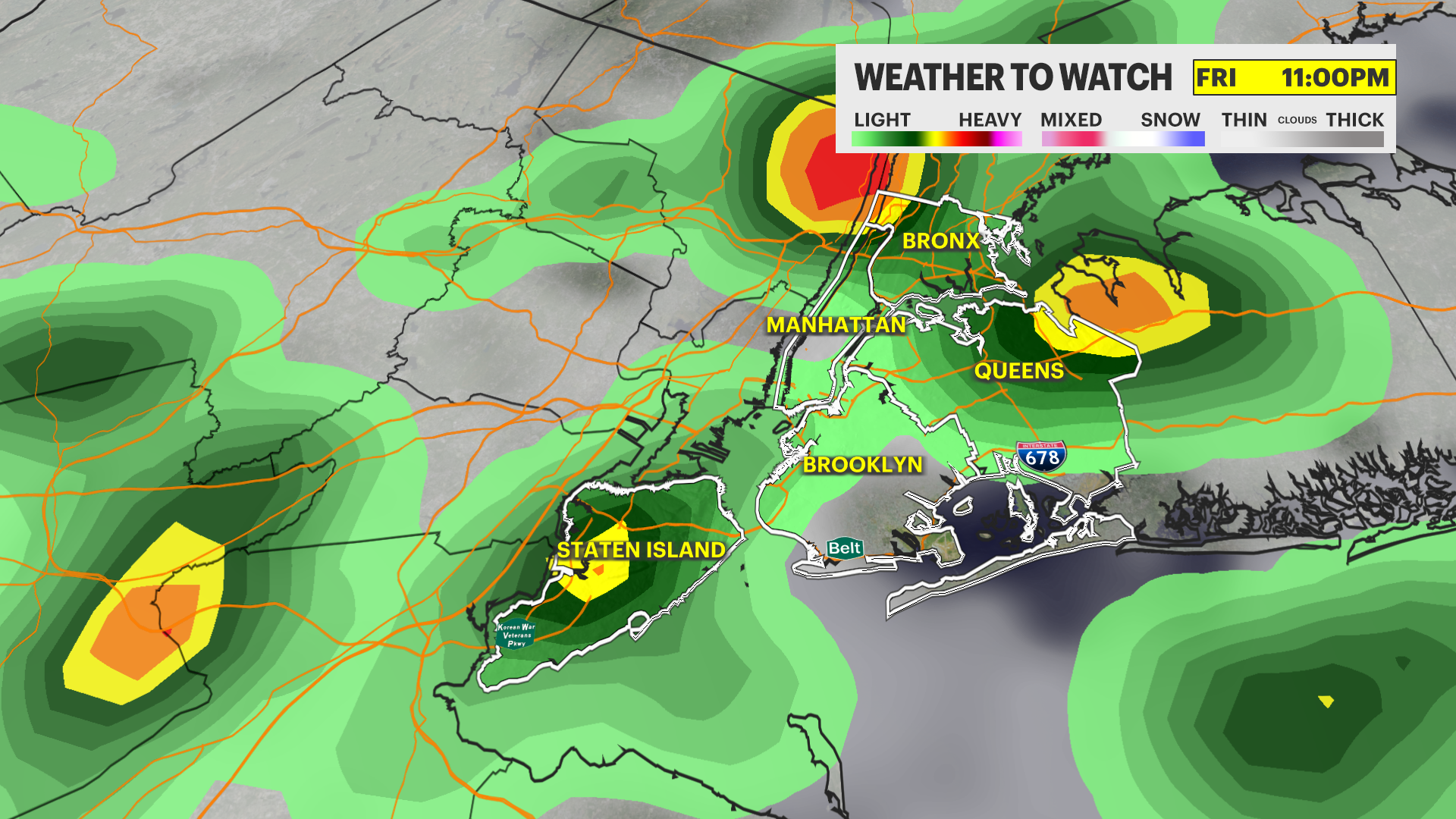 Hot weather for NYC today and Thursday, tracking scattered ...