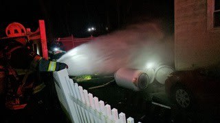 Car crashes into propane tanks, vapor cloud forces evacuation of three ...