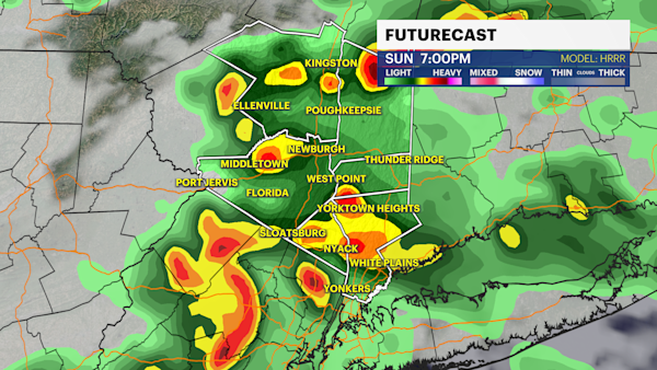 WEATHER TO WATCH: Showers and storms for Sunday in the Hudson Valley