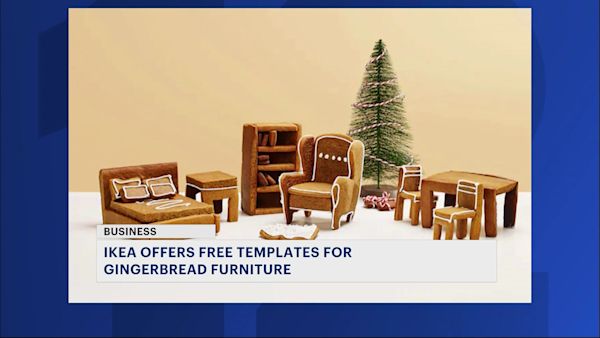 Ikea offers free templates to make gingerbread furniture