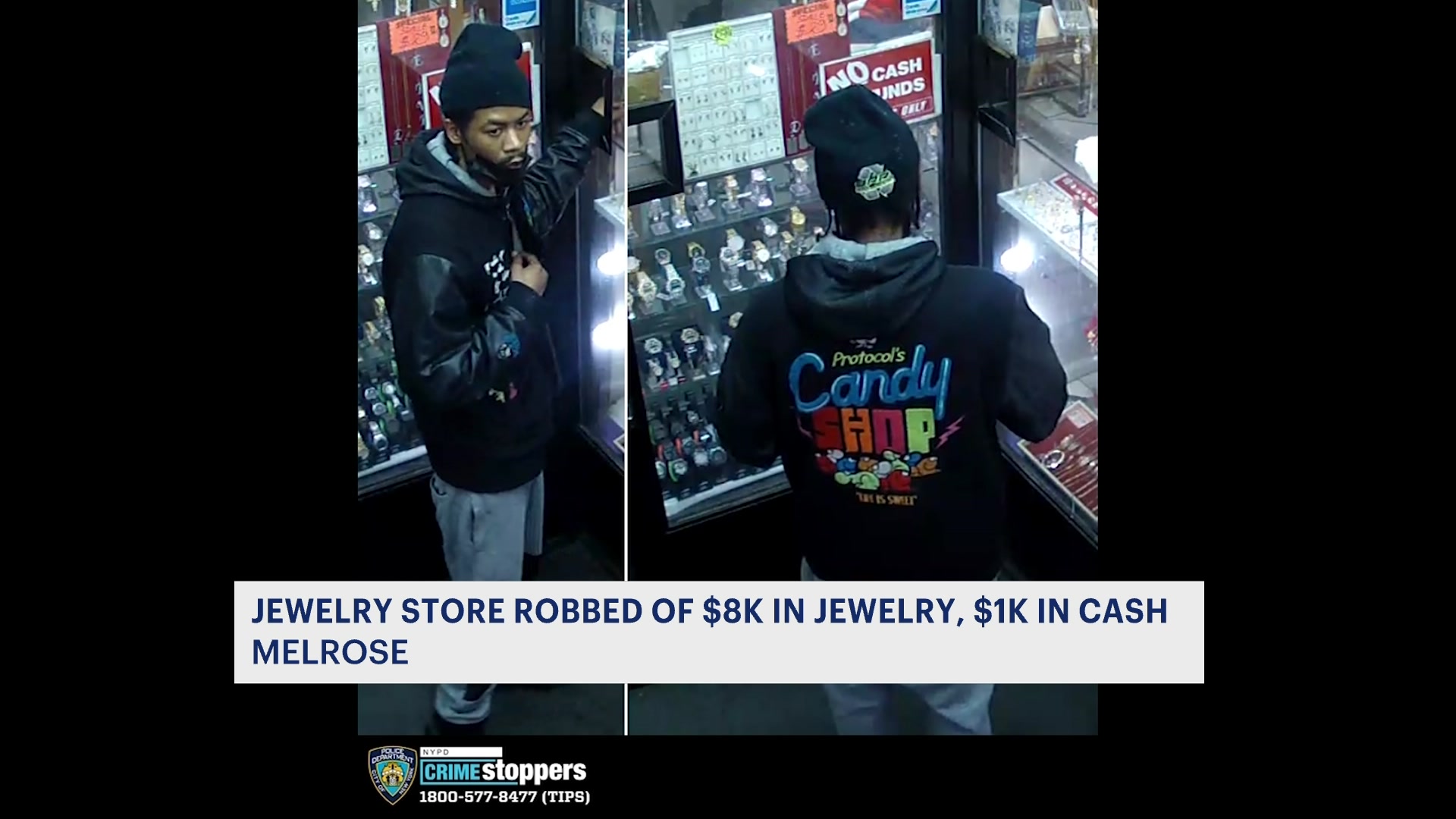 Melrose jewelry store robbery caught on camera; latest in string of thefts