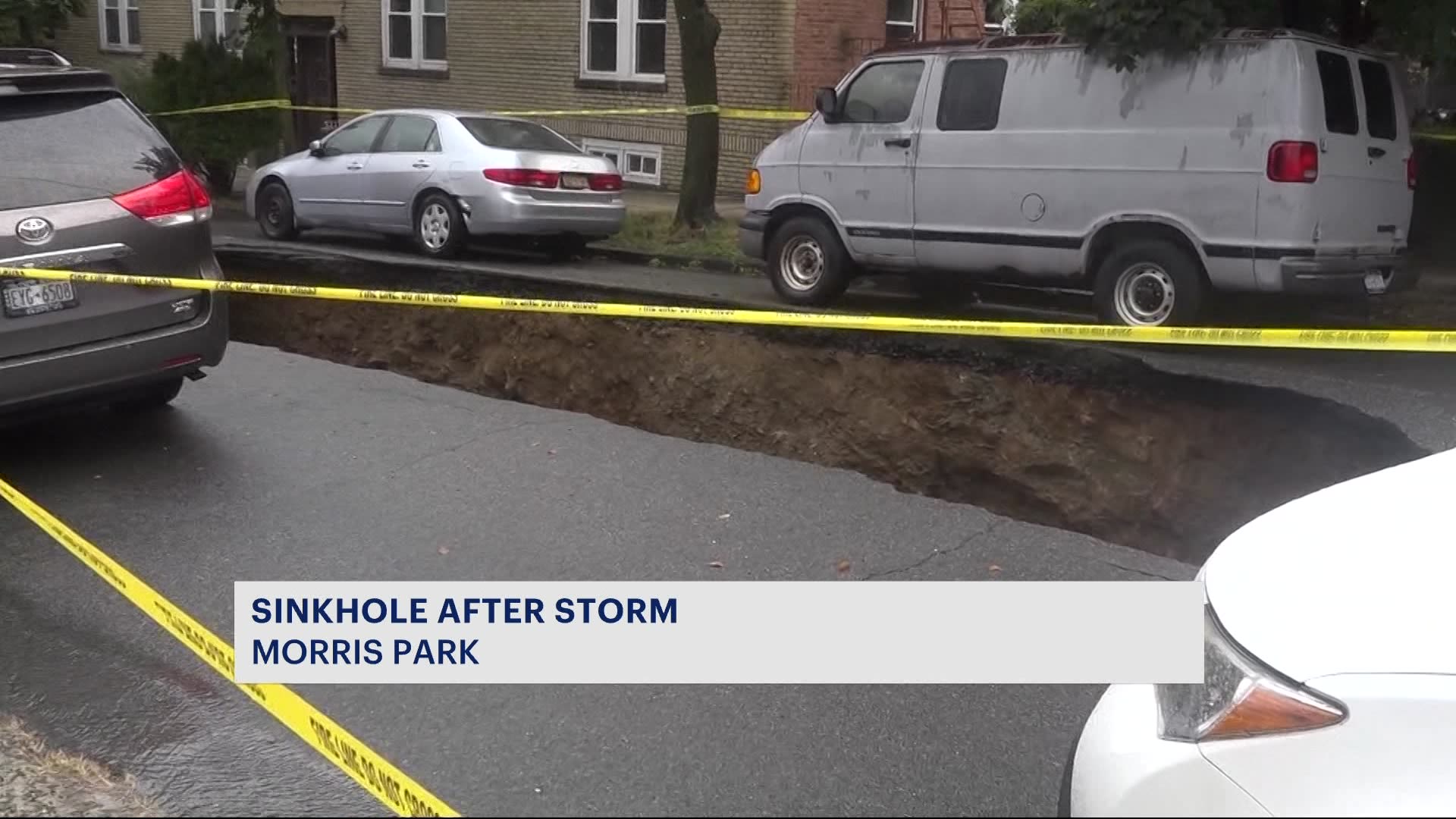 Morris Park sinkhole causing flooding for neighboring residents