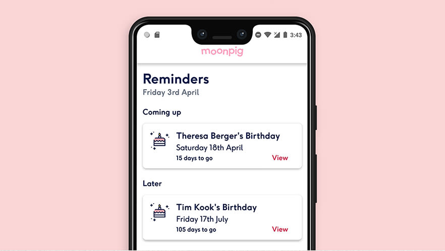 Moonpig App - Android, iPhone & iPad | Moonpig
