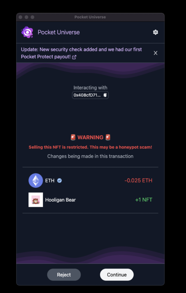 Breaking Down Pocket Universe — One-Click Automated NFT Scam Prevention With a Free and Vetted ...
