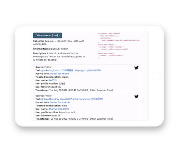 Data Streaming And Dashboards Developer Path Pubnub