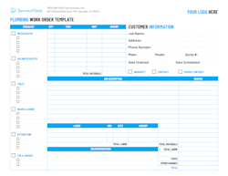 Free Plumbing Work Order Template | Streamline Work Orders