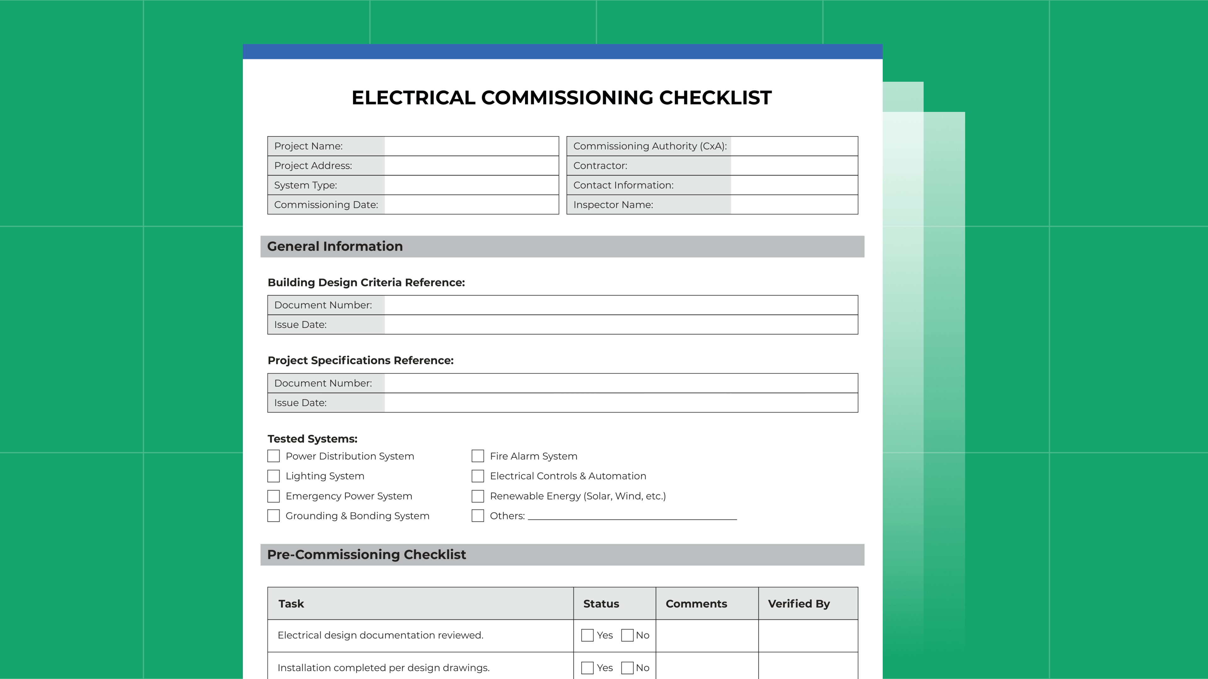 Electrical Commissioning Checklist: Free PDF Download