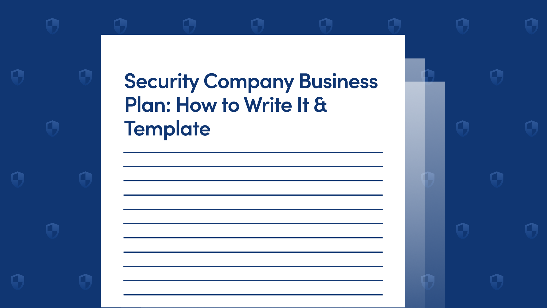 Alarm Company Business Plan: How to Write It & Template