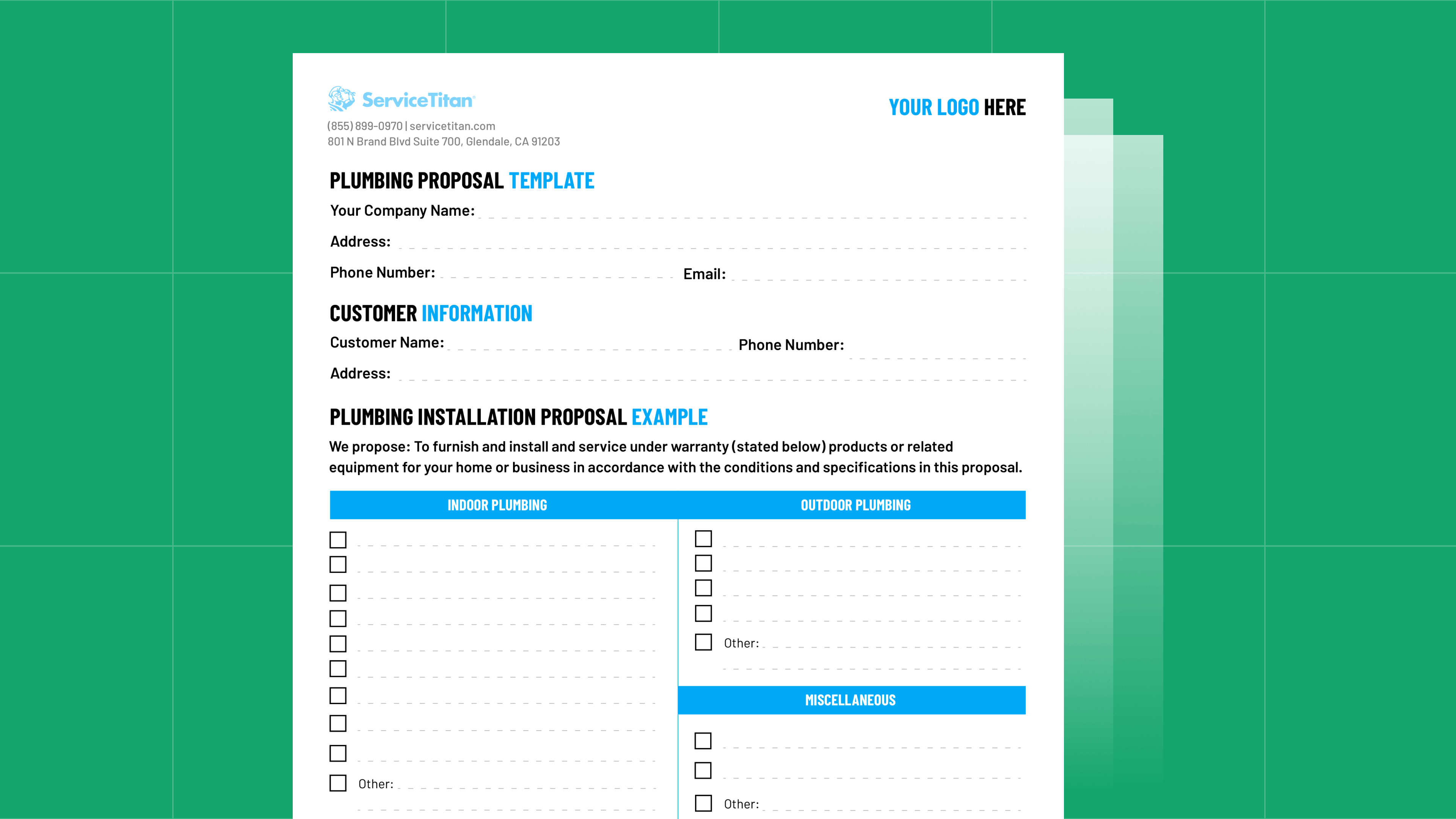 Plumbing Proposal Template: Free PDF Download
