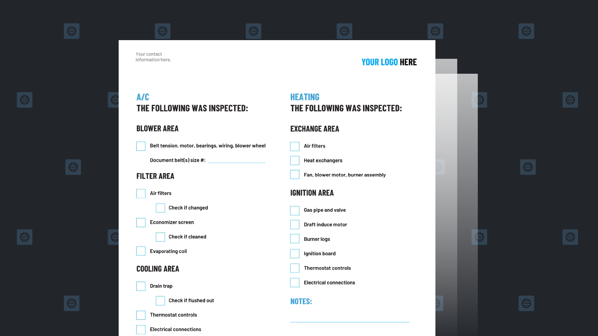 Free Spring HVAC Maintenance Checklist for Techs