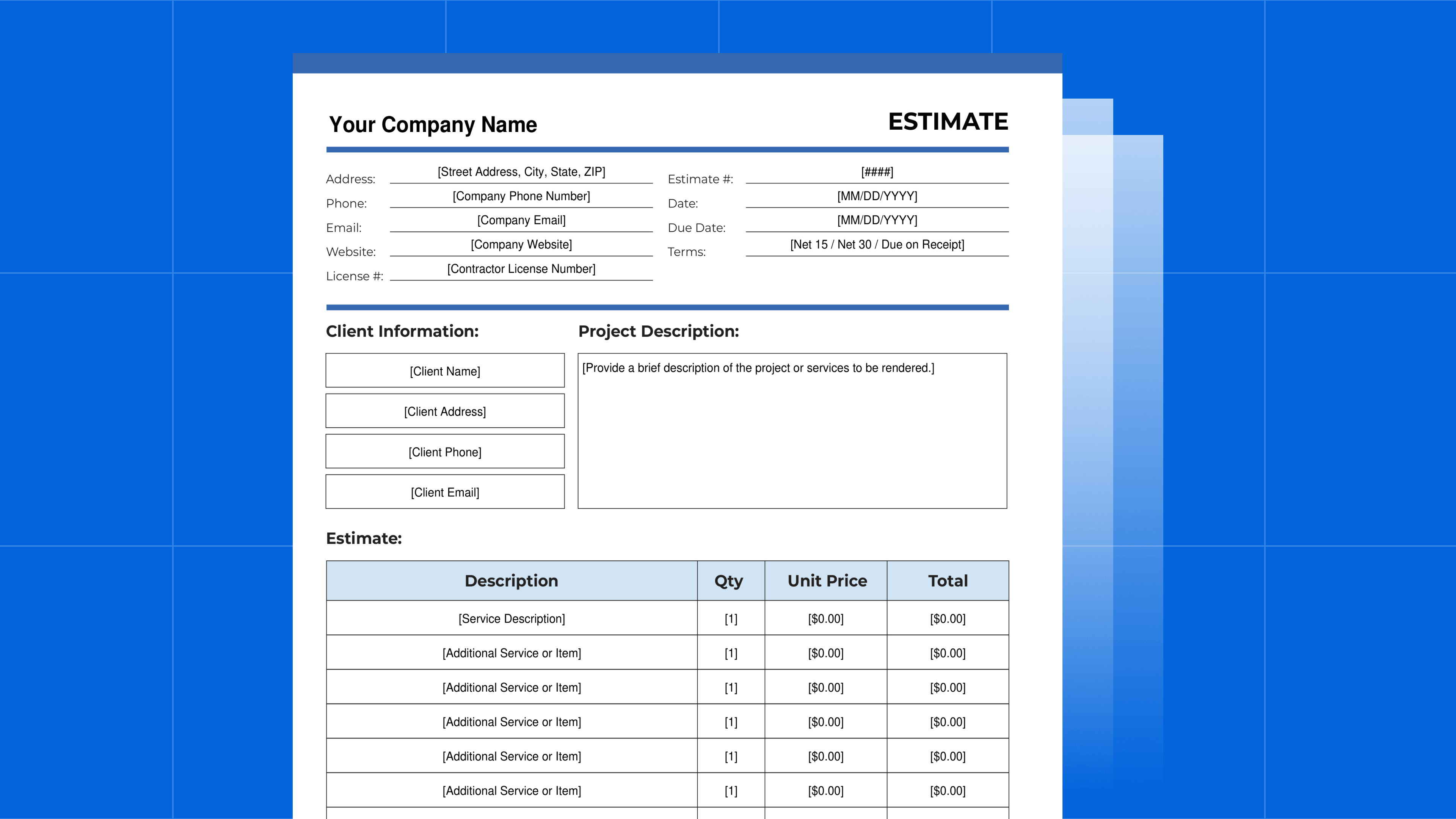 HVAC Estimate Template: Free PDF Download