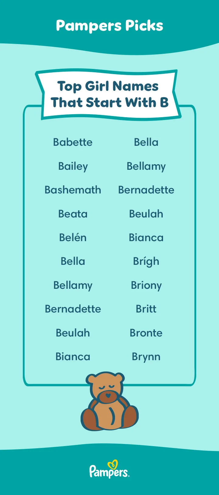 63 Girl Names Beginning with B | Pampers UK