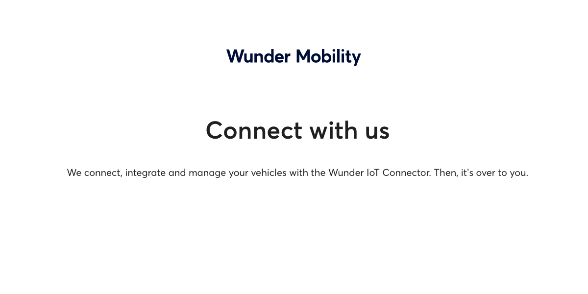 Connect with us | Wunder Mobility