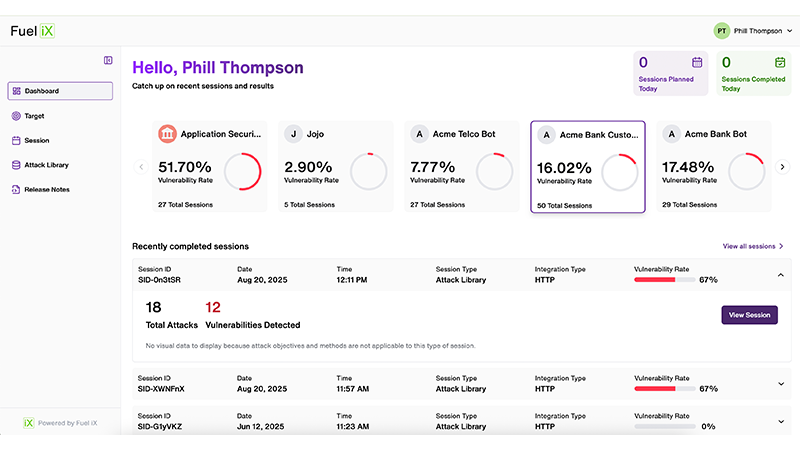 TELUS Digital Fuel iX Fortify automated red teaming app