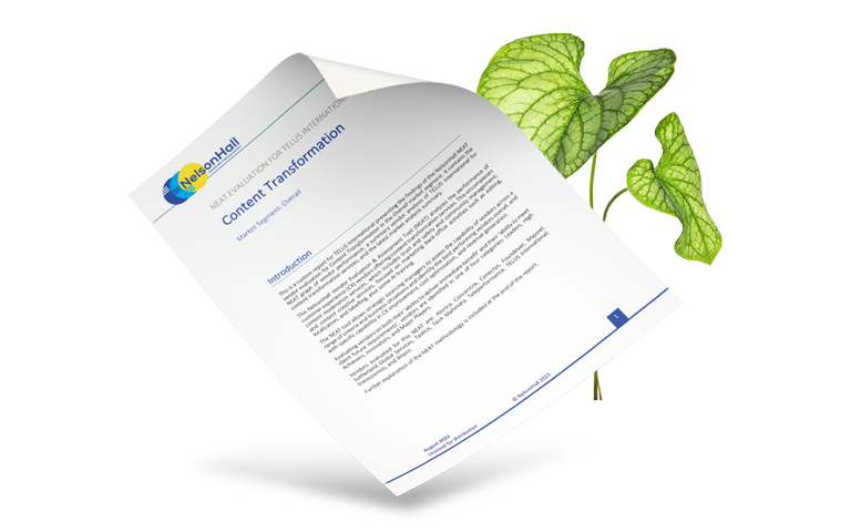 Nelsonhall Neat Evaluation Content Transformation Telus Digital