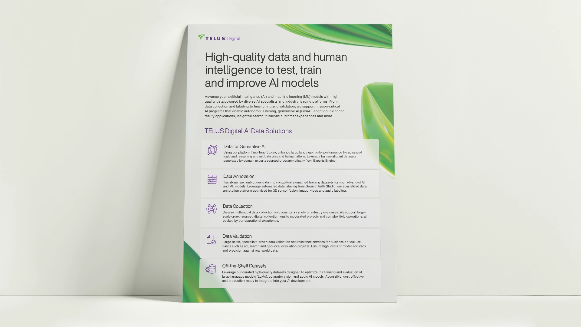 AI Data Solutions Brochure | TELUS Digital