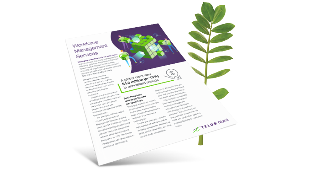 Workforce Management Services Brochure | TELUS Digital