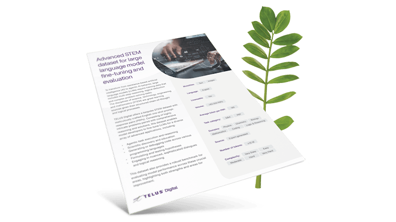 Advanced STEM Dataset For LLM Fine-Tuning And Evaluation | TELUS Digital