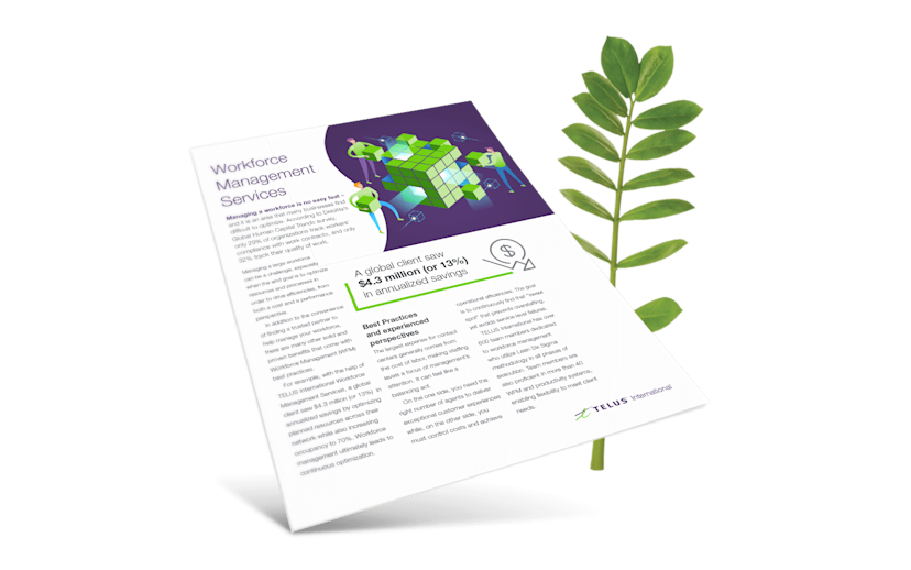 Workforce Management Services Brochure | TELUS Digital