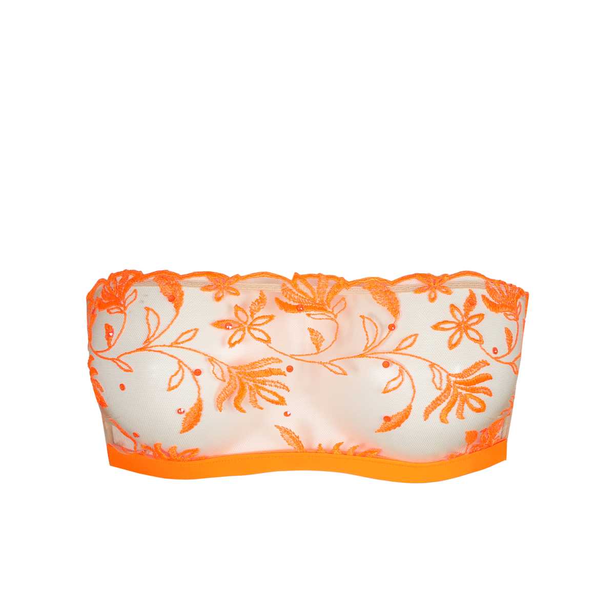 Sarda SHAY Orange Shock strapless bra | SARDA United States
