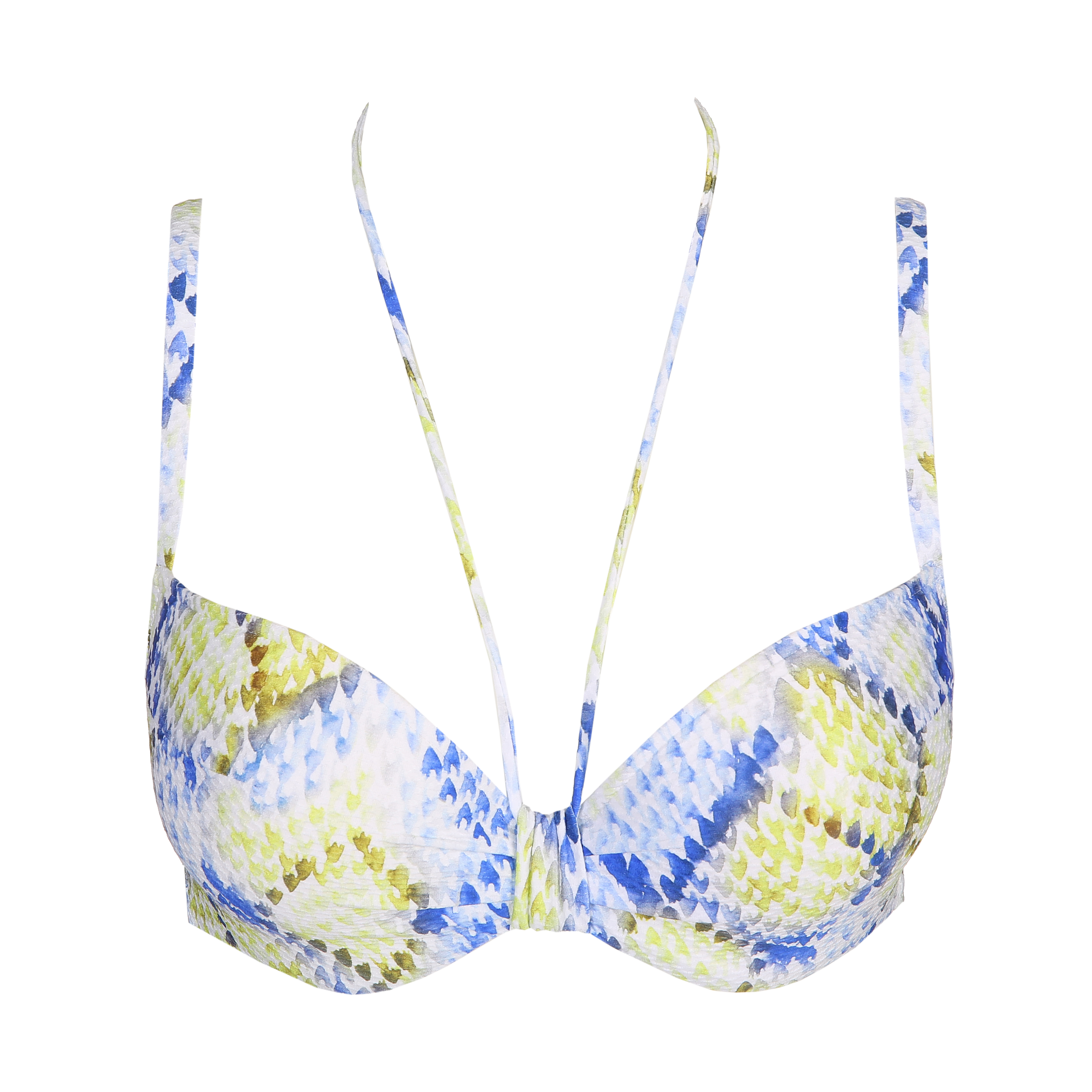 Marie Jo Swim LUNDEY Lime Snake voorgevormde plunge bikinitop | Marie ...