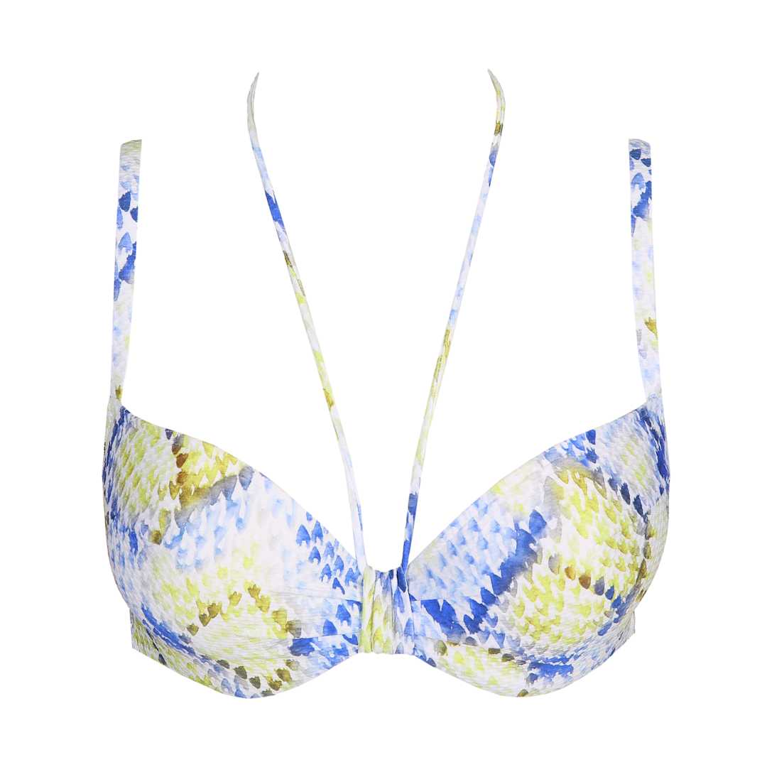 Marie Jo Swim LUNDEY Lime Snake padded plunge bikini top | Marie Jo ...