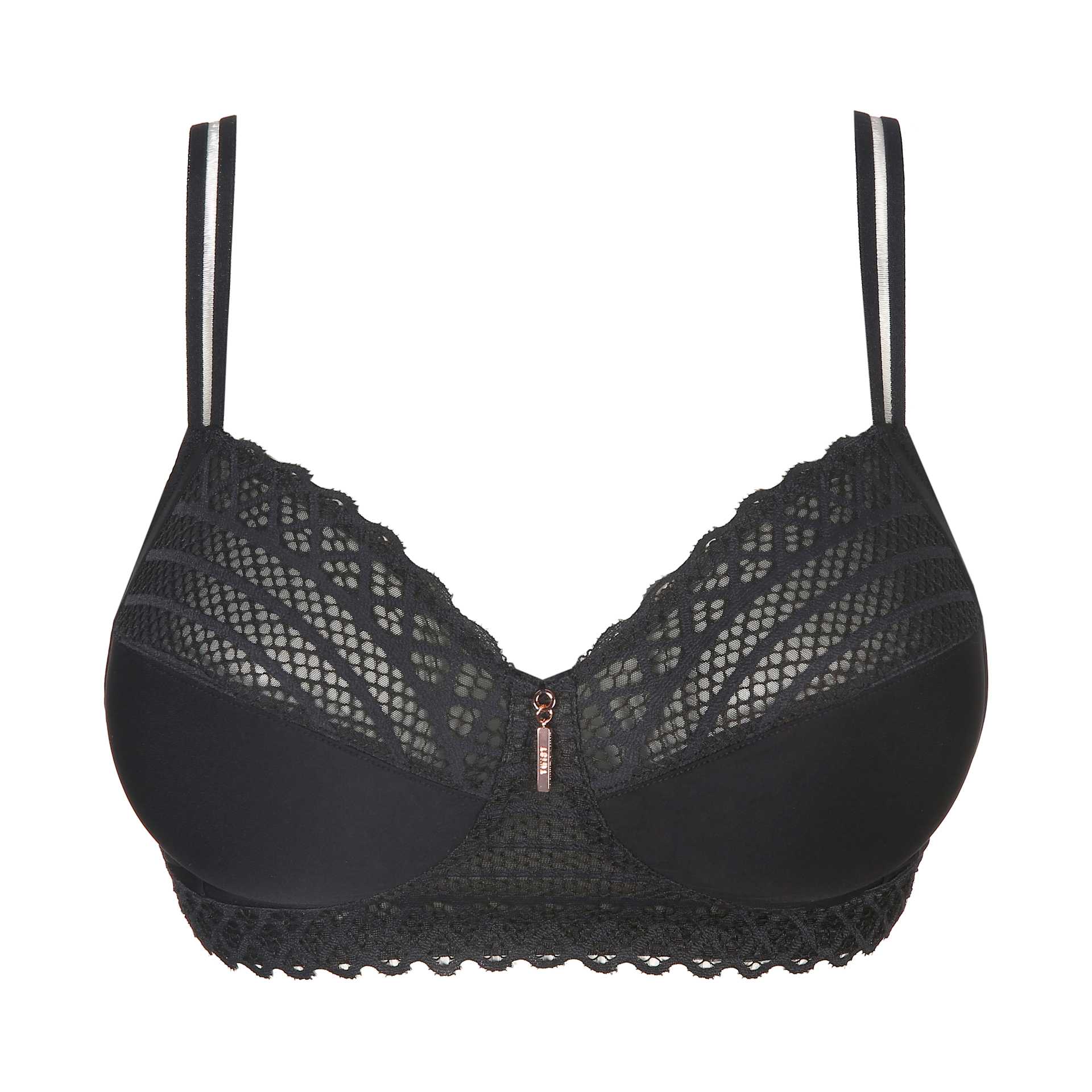 Primadonna Twist EAST END charcoal full cup bra wireless | Rigby ...