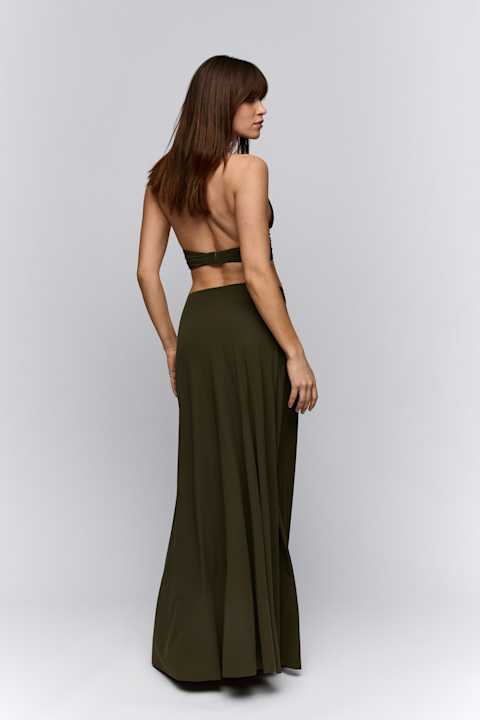 Sarda Swim LITA olive green Multiway skirt | Rigby & Peller United States