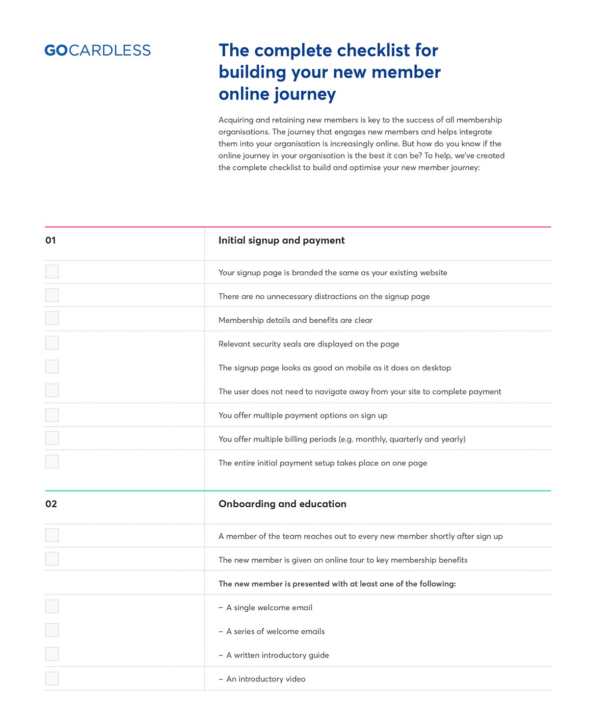 The complete checklist for building your new member online journey ...