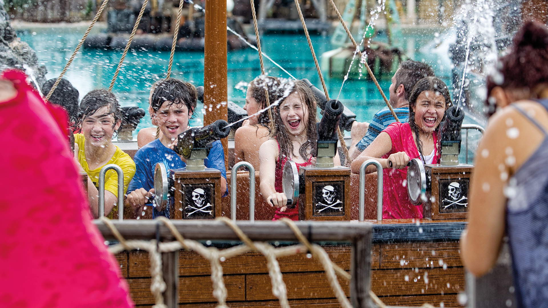 Battle Boats in Castaway Bay at Sea World Gold Coast