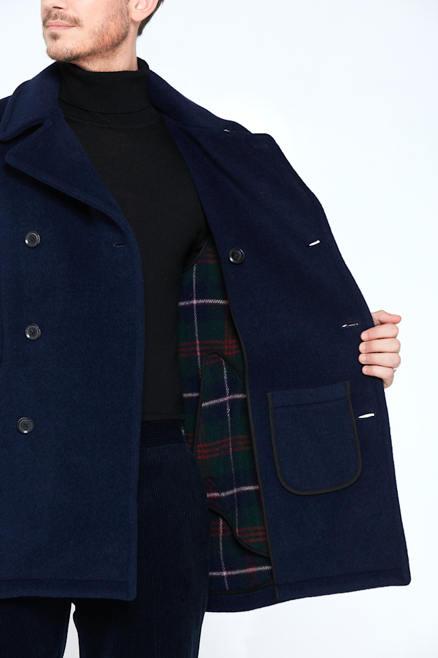 Scott Pea Coat - French Navy | London Tradition