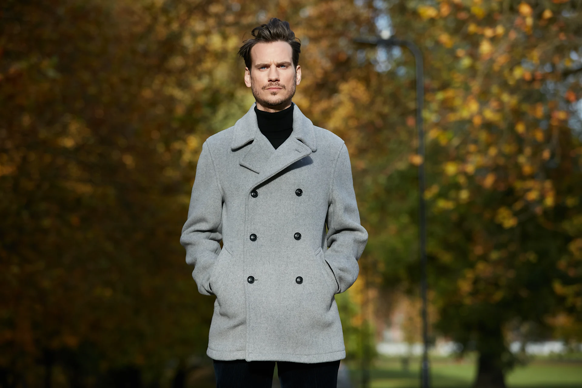 Scott Pea Coat - French Navy | London Tradition