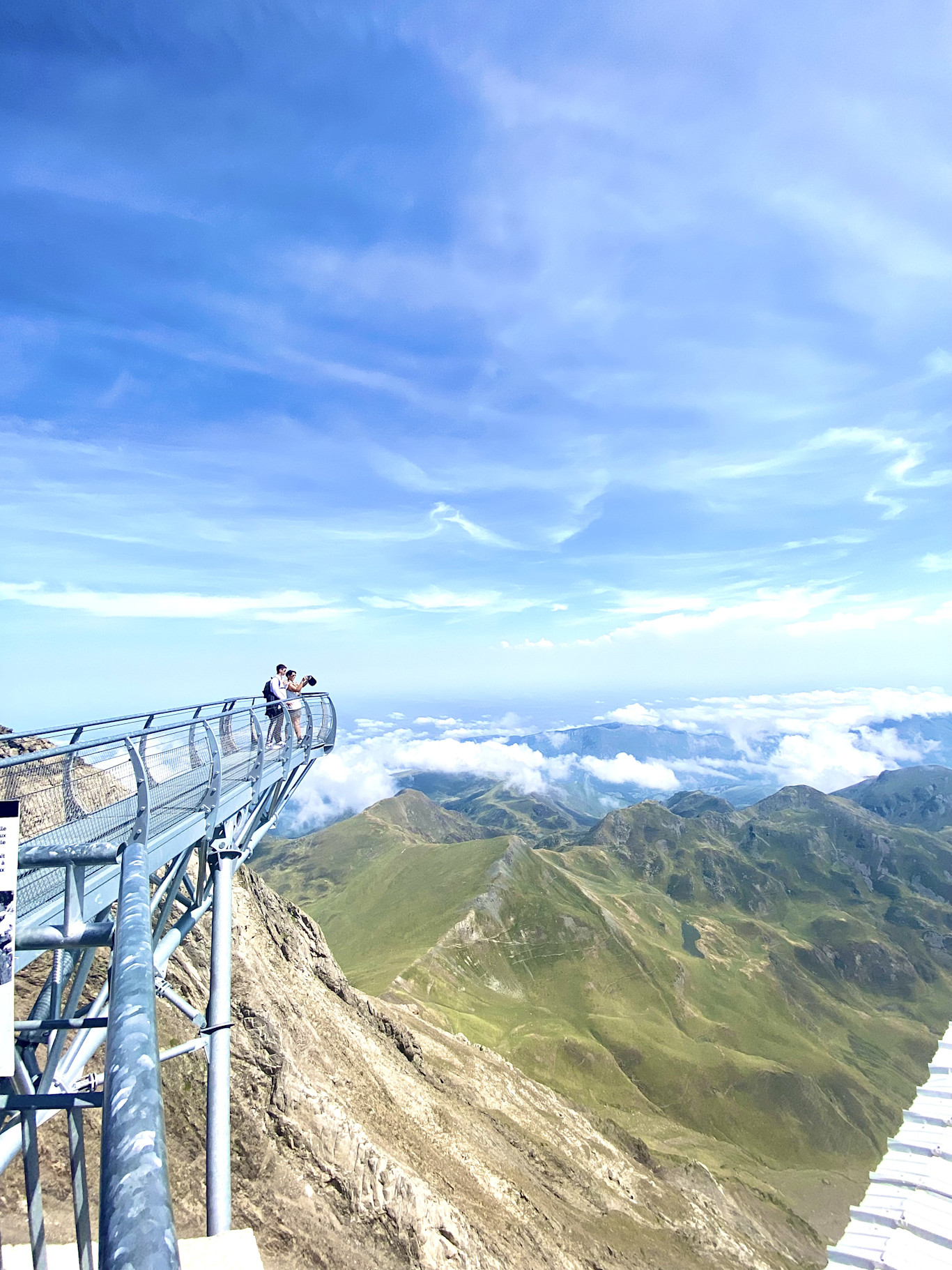 Pic du Midi and its panoramic restaurant, south of France