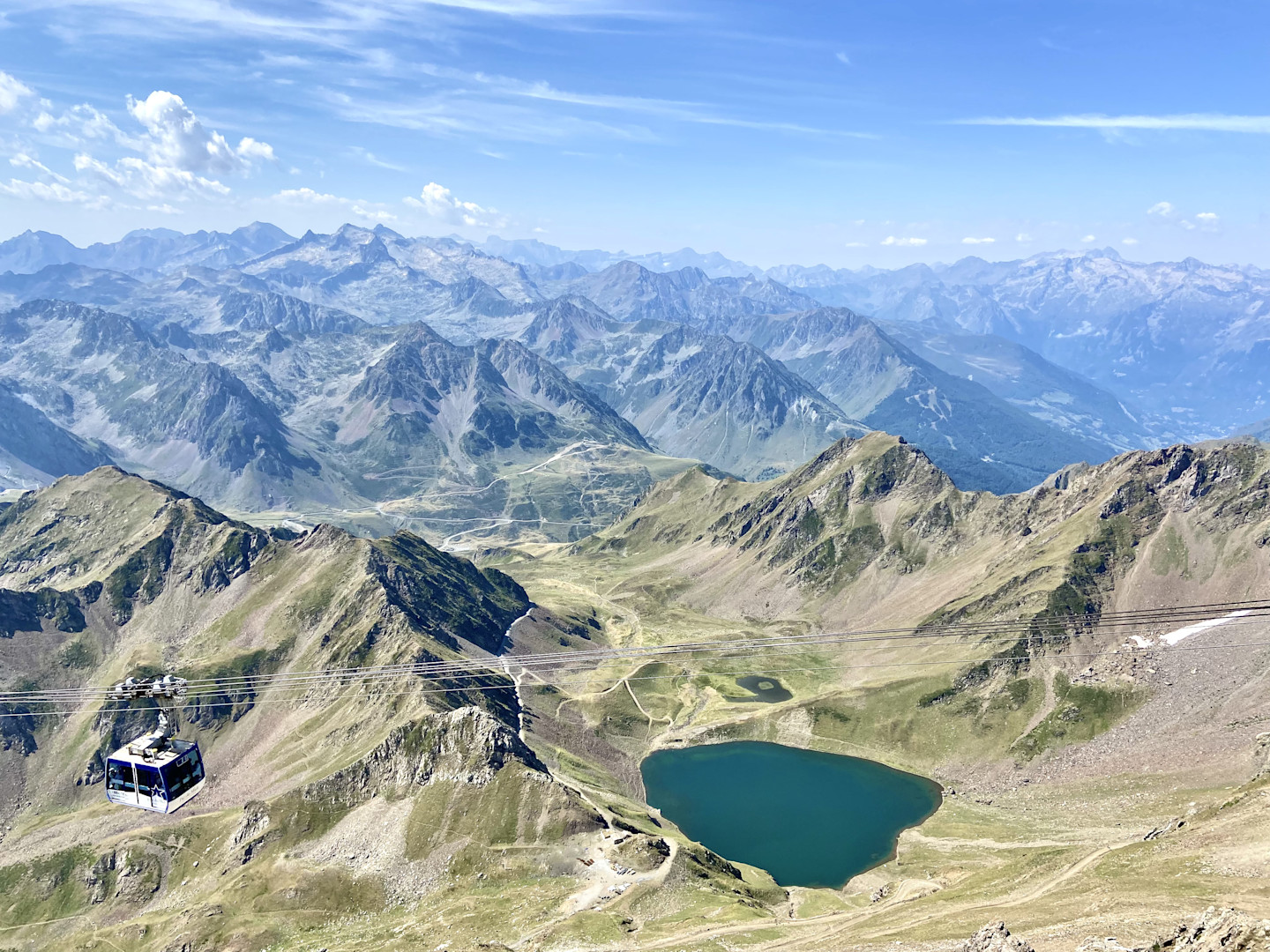 Pic du Midi and its panoramic restaurant, south of France