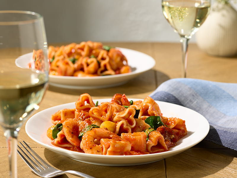 Heart Pasta Spicy Shrimp Pomodoro Recipe | Barilla