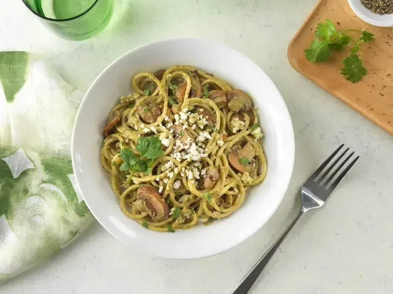 Thick Spaghetti with Creamy Genovese Pesto Recipe | Barilla