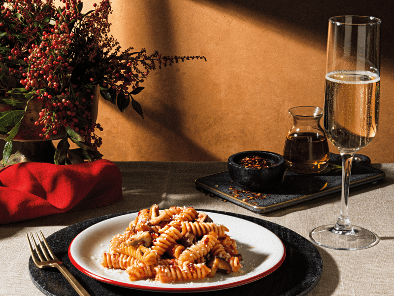 Al Bronzo® Fusilloni with Vodka Sauce and Shiitake Mushrooms | Barilla