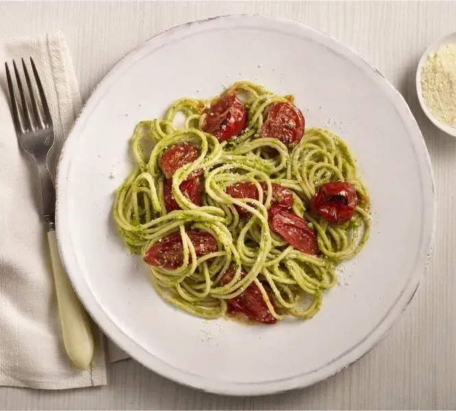 Spaghetti with Spring Peas & Basil Pesto Recipe | Barilla