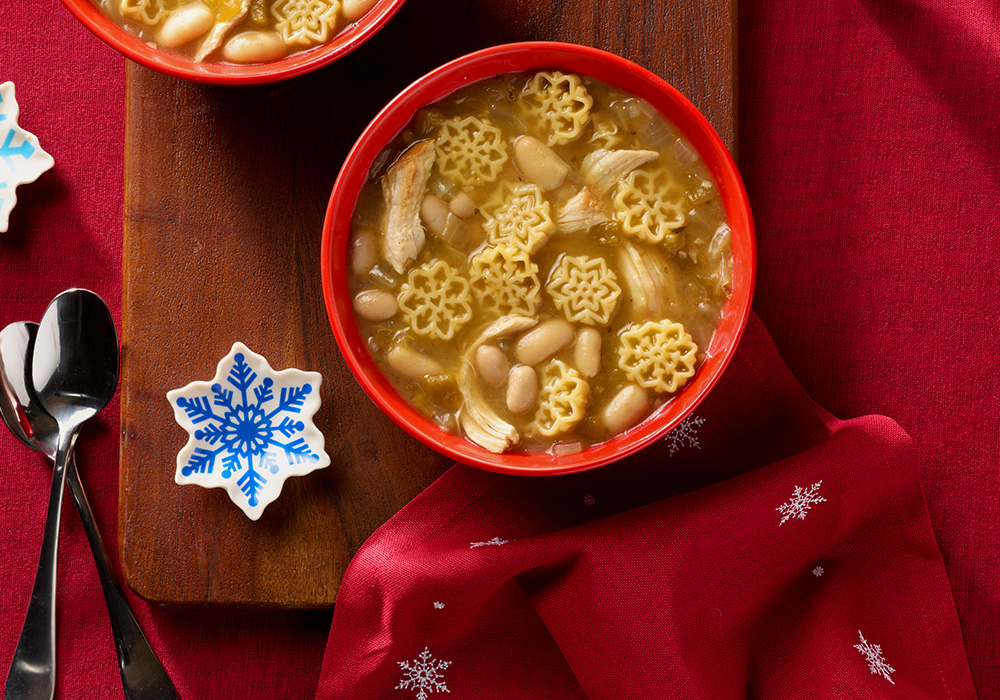 Snowfall White Chicken Chili | Snowflake Pasta Recipe | Barilla