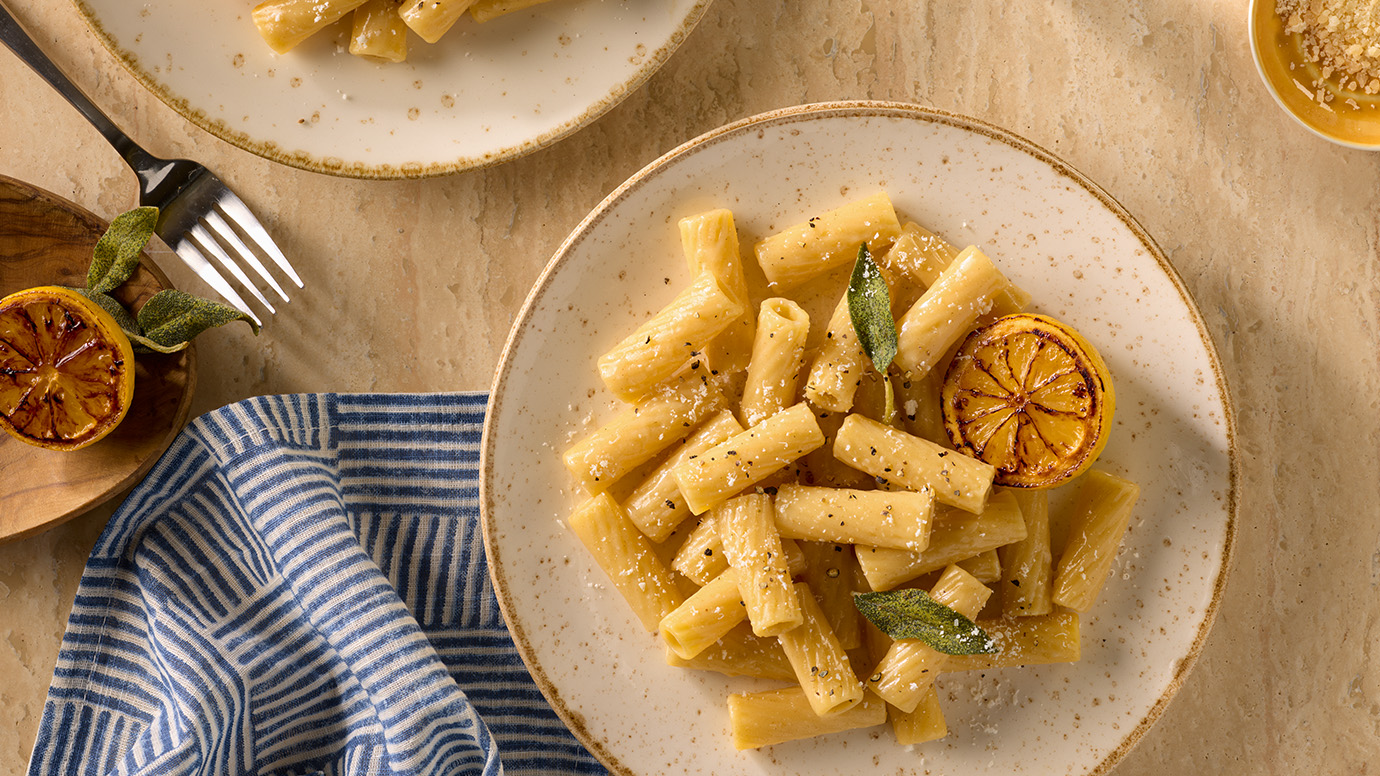Protein+® Rigatoni Lemon Buttered Noodle Recipe with Cheese & Sage ...